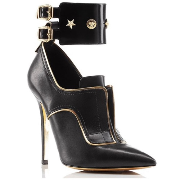 Versace | Shoes | Versace Studded Stiletto Boots | Poshmark
